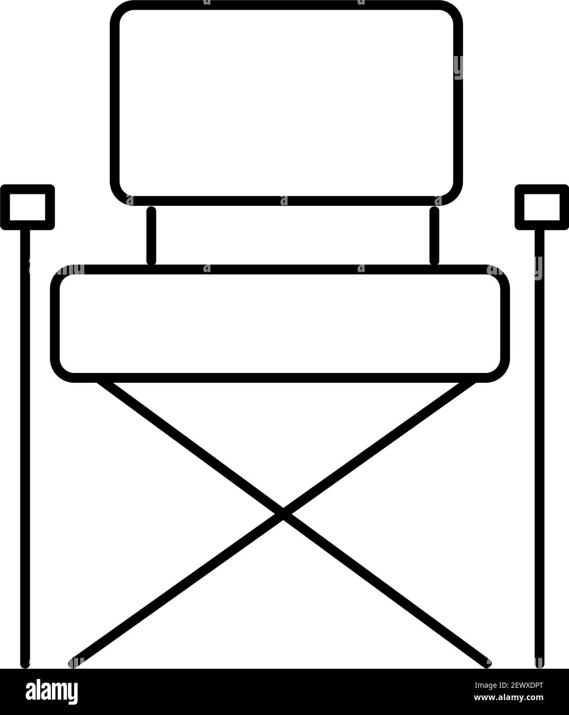 Folding travel chair icon.Folding tourist chair for camping and fishing ...