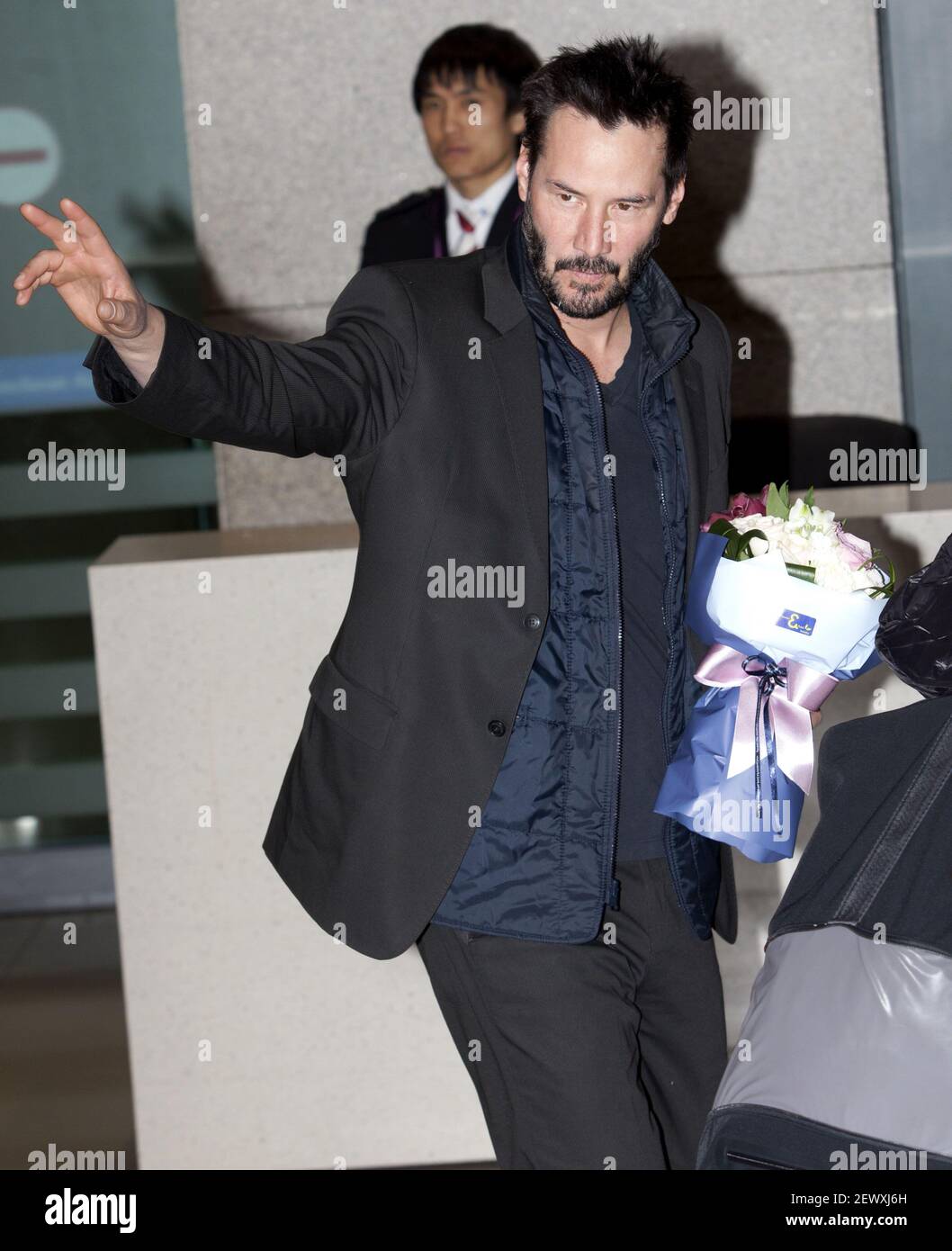 7 January 2015 - Incheon, South Korea : Actor Keanu Reeves arrives at ...