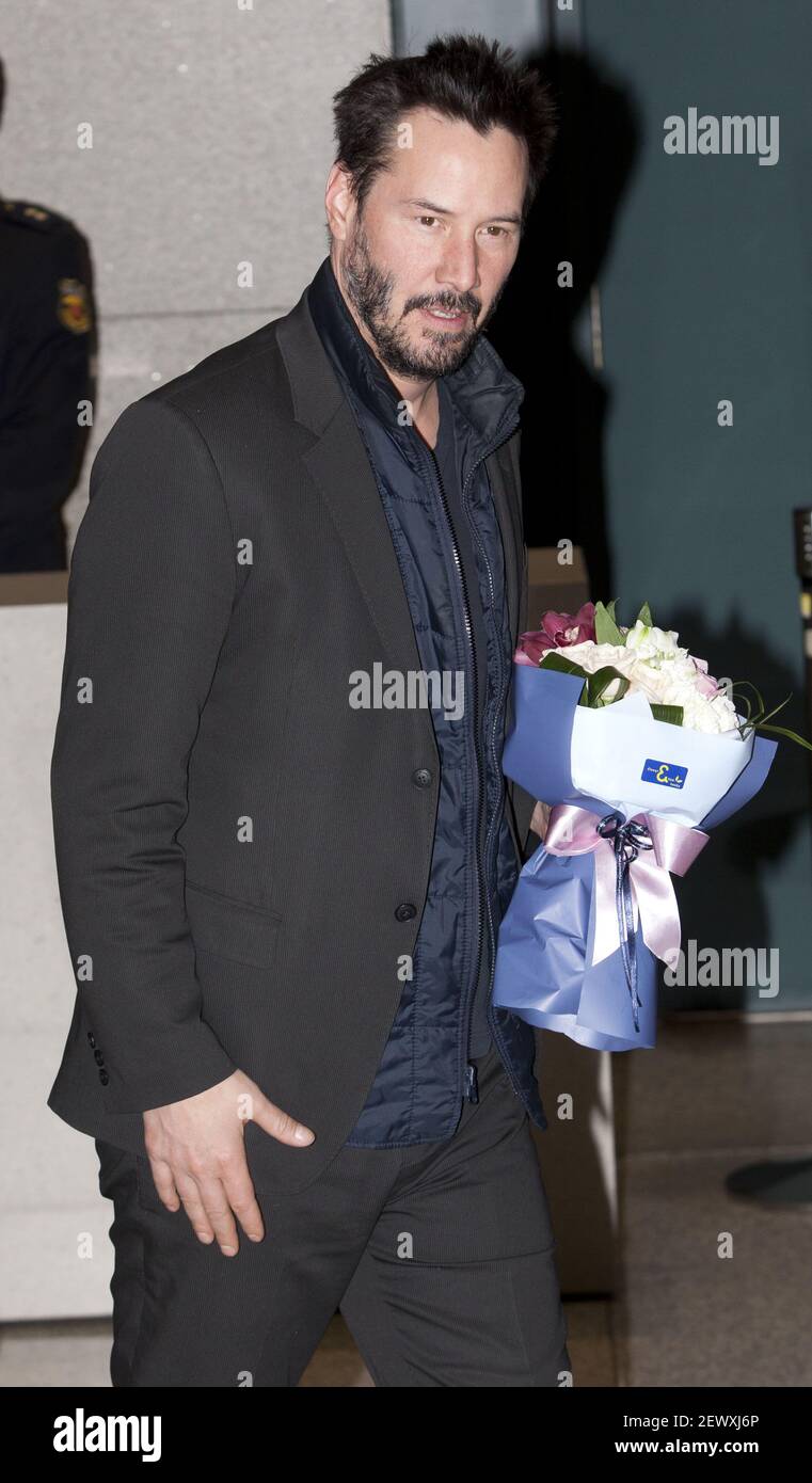 7 January 2015 - Incheon, South Korea : Actor Keanu Reeves arrives at ...