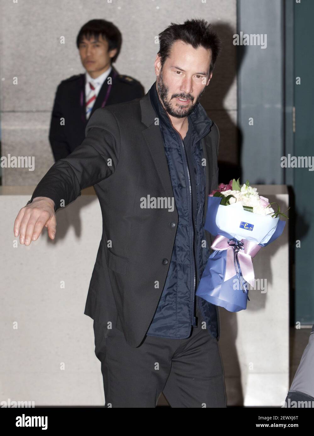 7 January 2015 - Incheon, South Korea : Actor Keanu Reeves arrives at ...