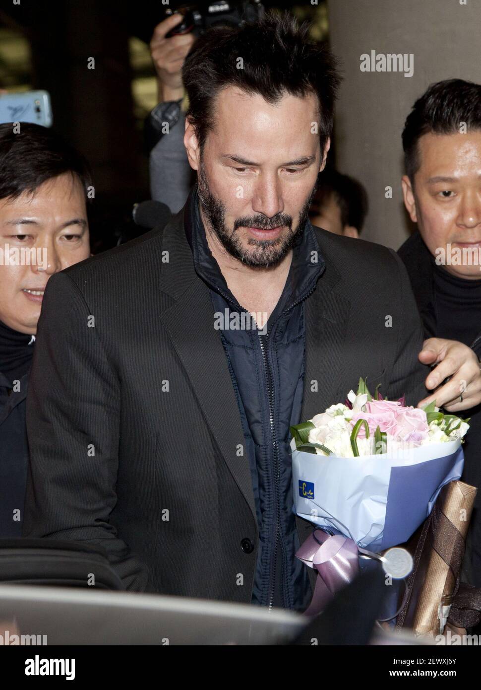 7 January 2015 - Incheon, South Korea : Actor Keanu Reeves arrives at ...
