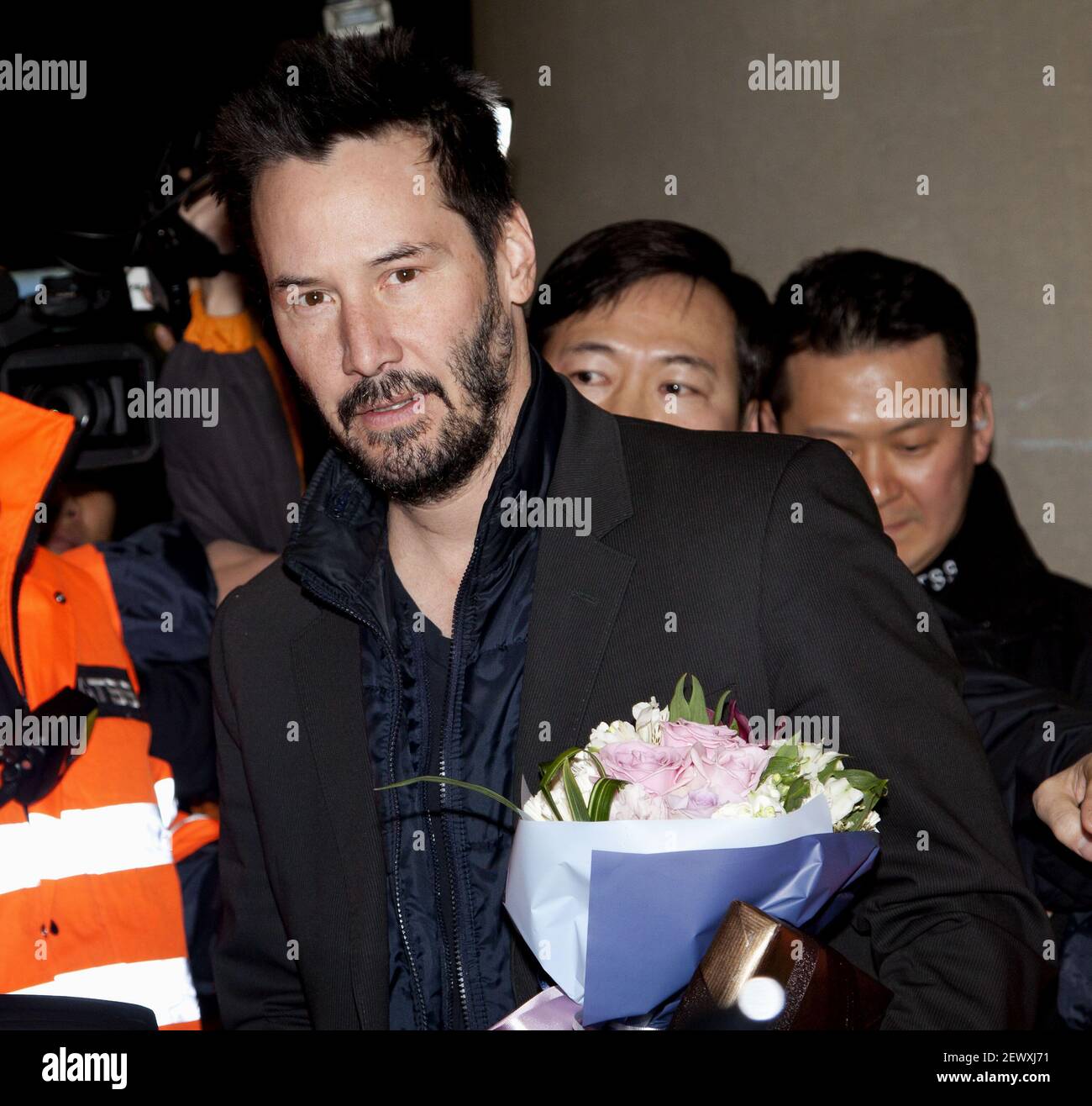 7 January 2015 - Incheon, South Korea : Actor Keanu Reeves arrives at ...