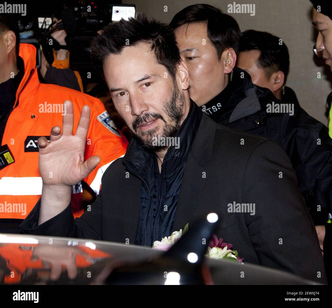 7 January 2015 - Incheon, South Korea : Actor Keanu Reeves arrives at ...