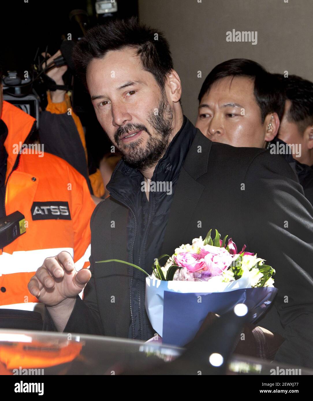 7 January 2015 - Incheon, South Korea : Actor Keanu Reeves arrives at ...