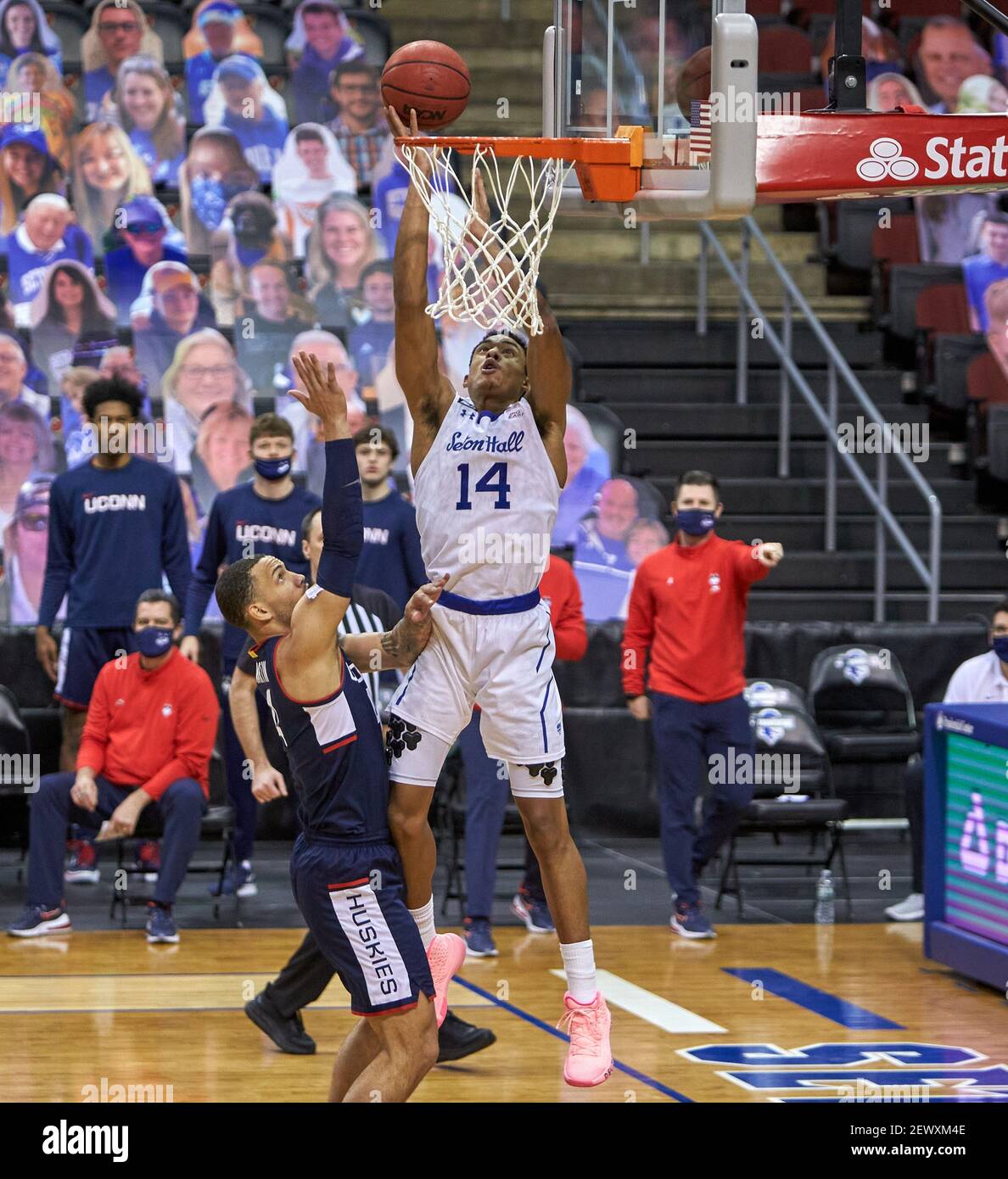 Newark, New Jersey, USA. 4th Mar, 2021. Seton Hall Pirates guard Jared ...
