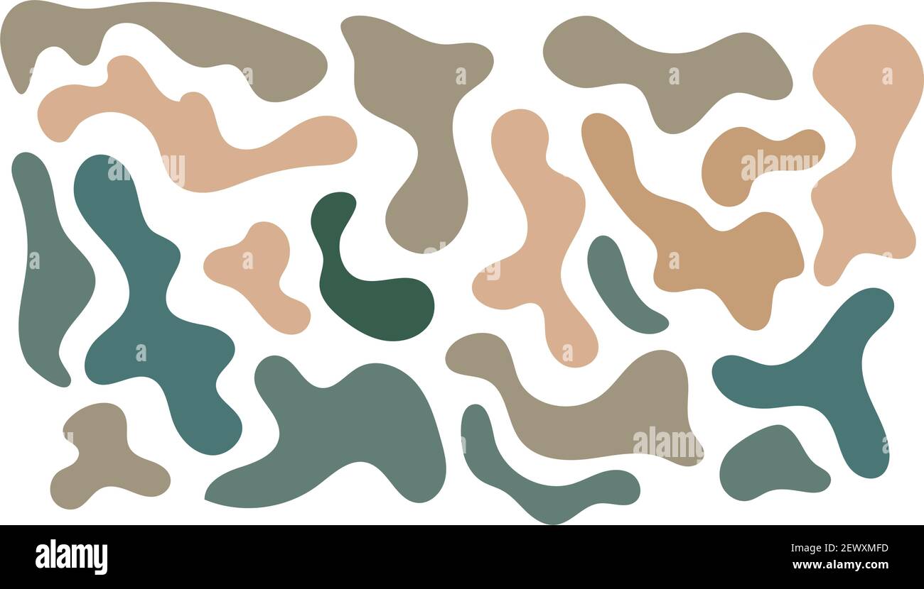 Irregular Blob Set Of Abstract Organic Shapes Abstract Irregular Random Blobs Pastel Green
