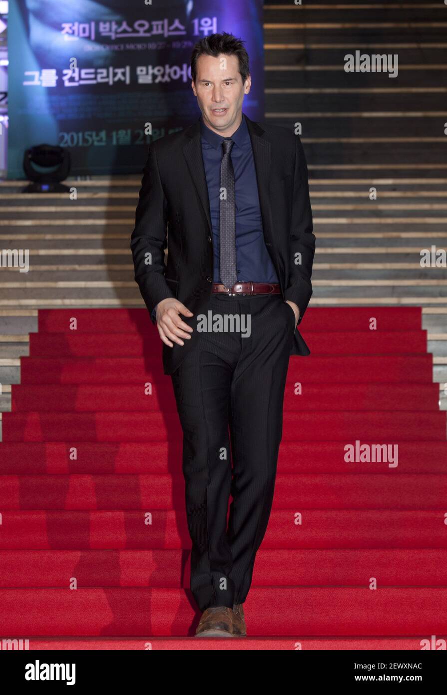 8 January 2015 - Seoul, South Korea : Actor Keanu Reeves arrives at the ...