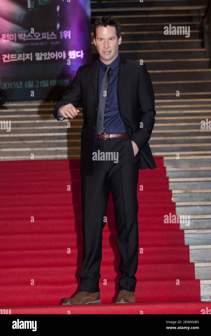 8 January 2015 - Seoul, South Korea : Actor Keanu Reeves arrives at the ...
