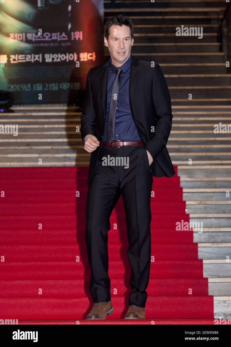 8 January 2015 - Seoul, South Korea : Actor Keanu Reeves arrives at the ...