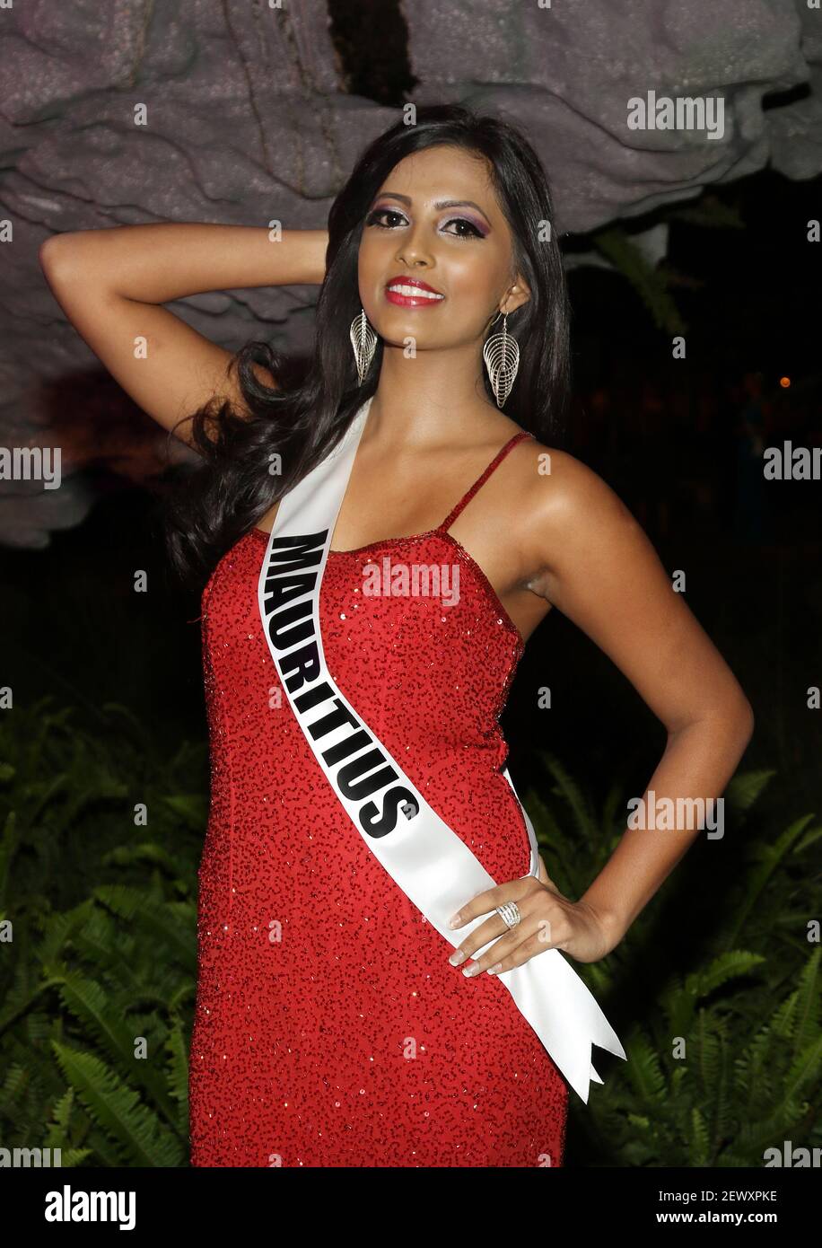 DORAL - FLORIDA, JANUARY9, 2014: Miss Mauritius Kushboo Ramnawaj ...