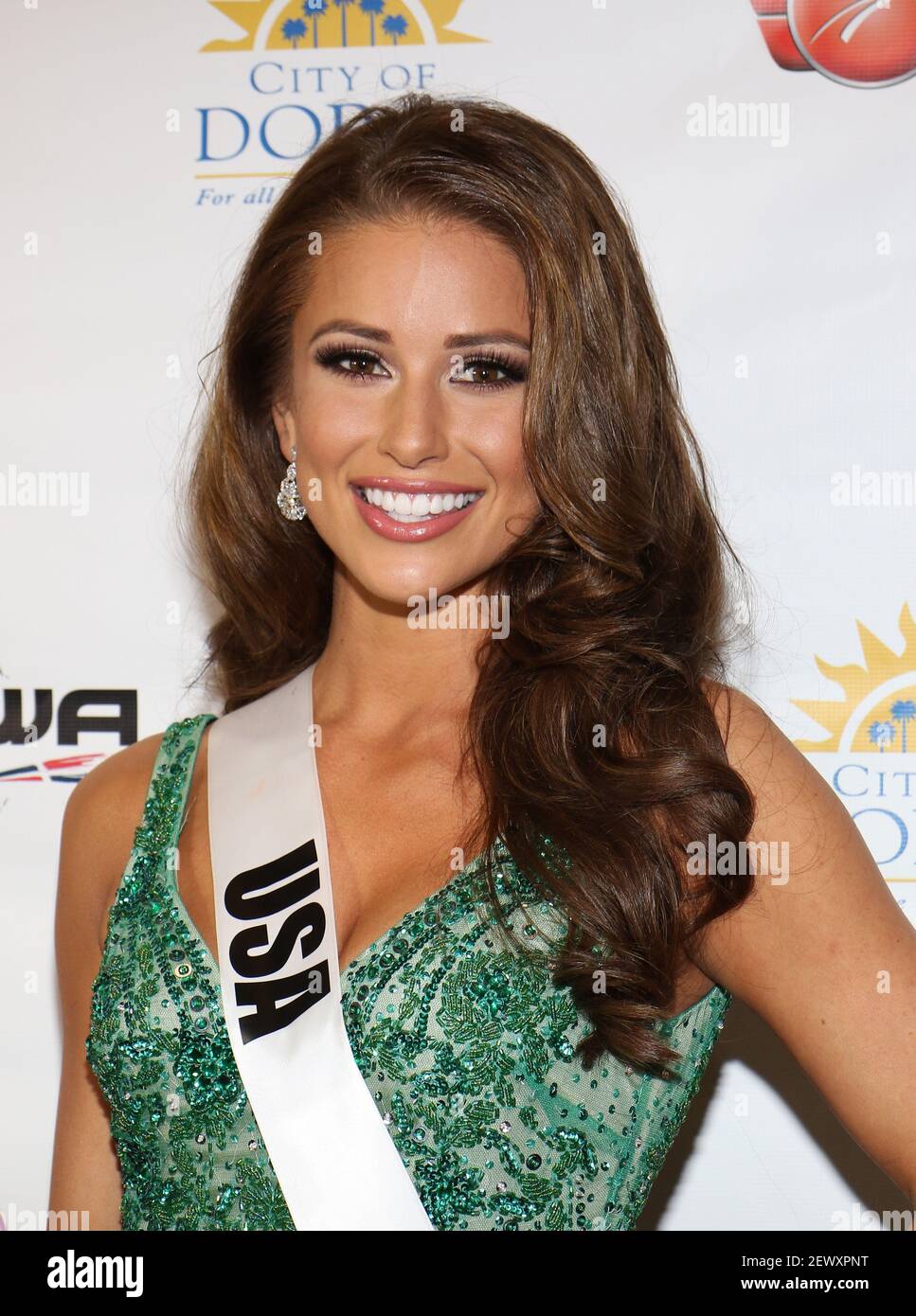 DORAL - FLORIDA, JANUARY9, 2014: Miss USA Nia Sanchez attends the Miss ...