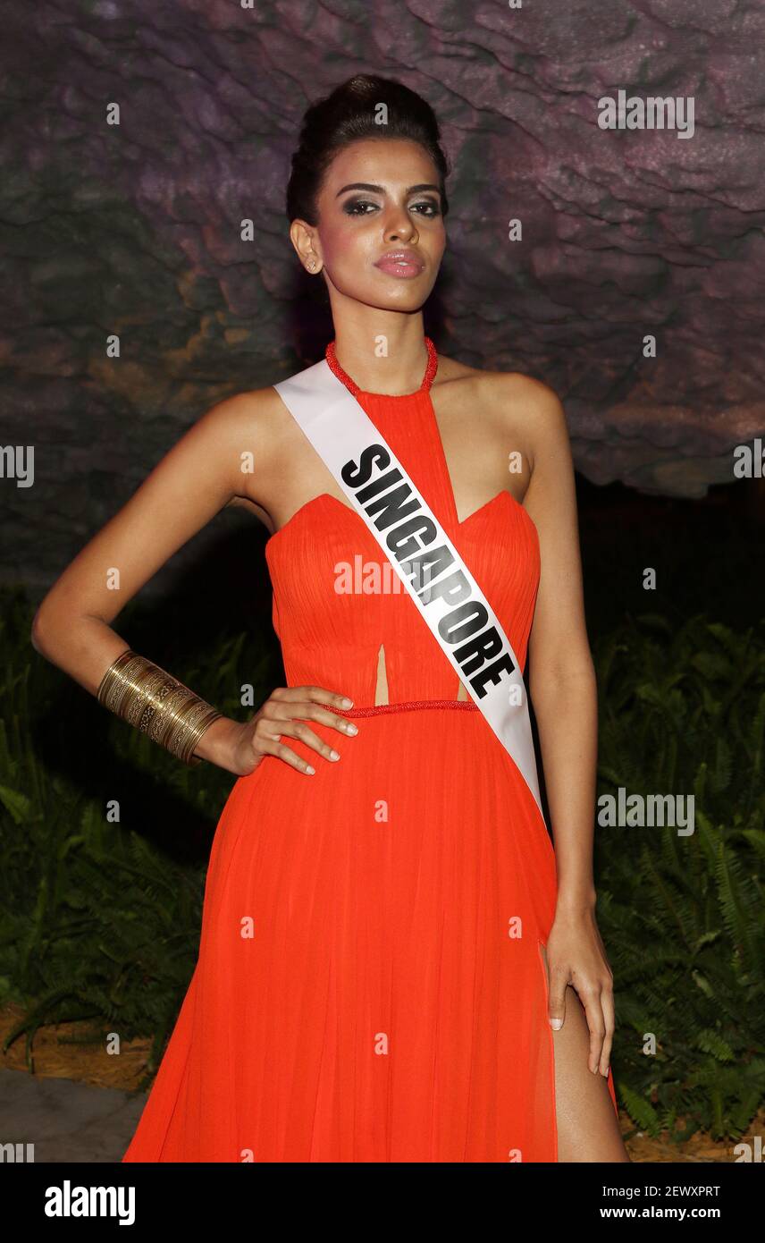 DORAL - FLORIDA, JANUARY9, 2014: Miss Singapore Rathi Menon attends the ...