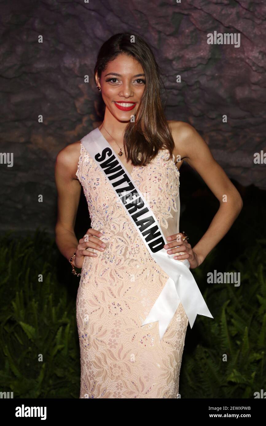 DORAL - FLORIDA, JANUARY9, 2014: Miss Switzerland Zoe Metthez attends ...