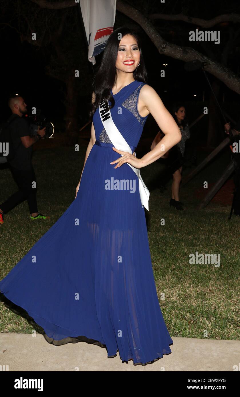 DORAL - FLORIDA, JANUARY9, 2014: Miss Japan Keiko Tsuji attends the ...