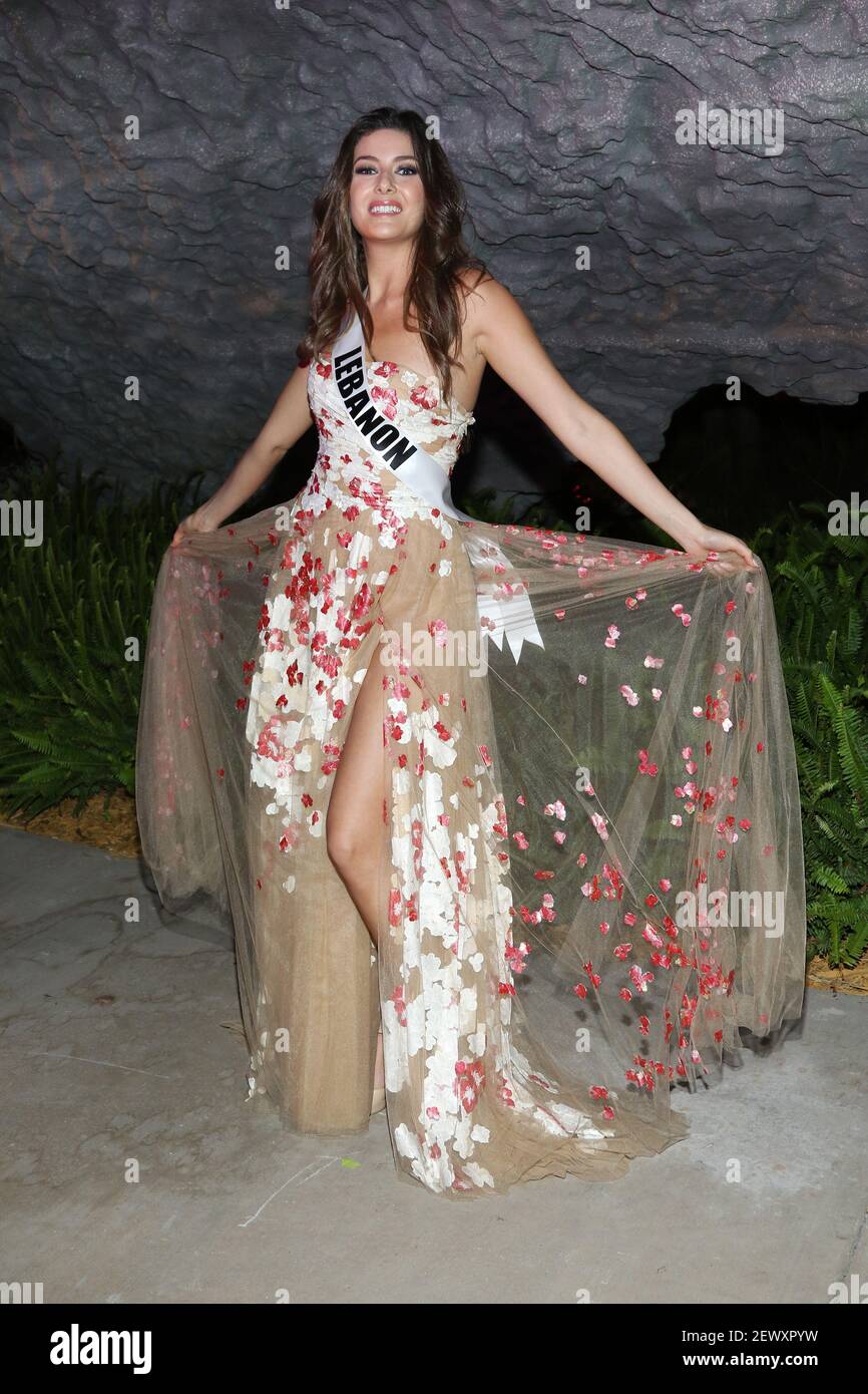 DORAL - FLORIDA, JANUARY9, 2014: Miss Lebanon Karen Ghrawi attends the ...