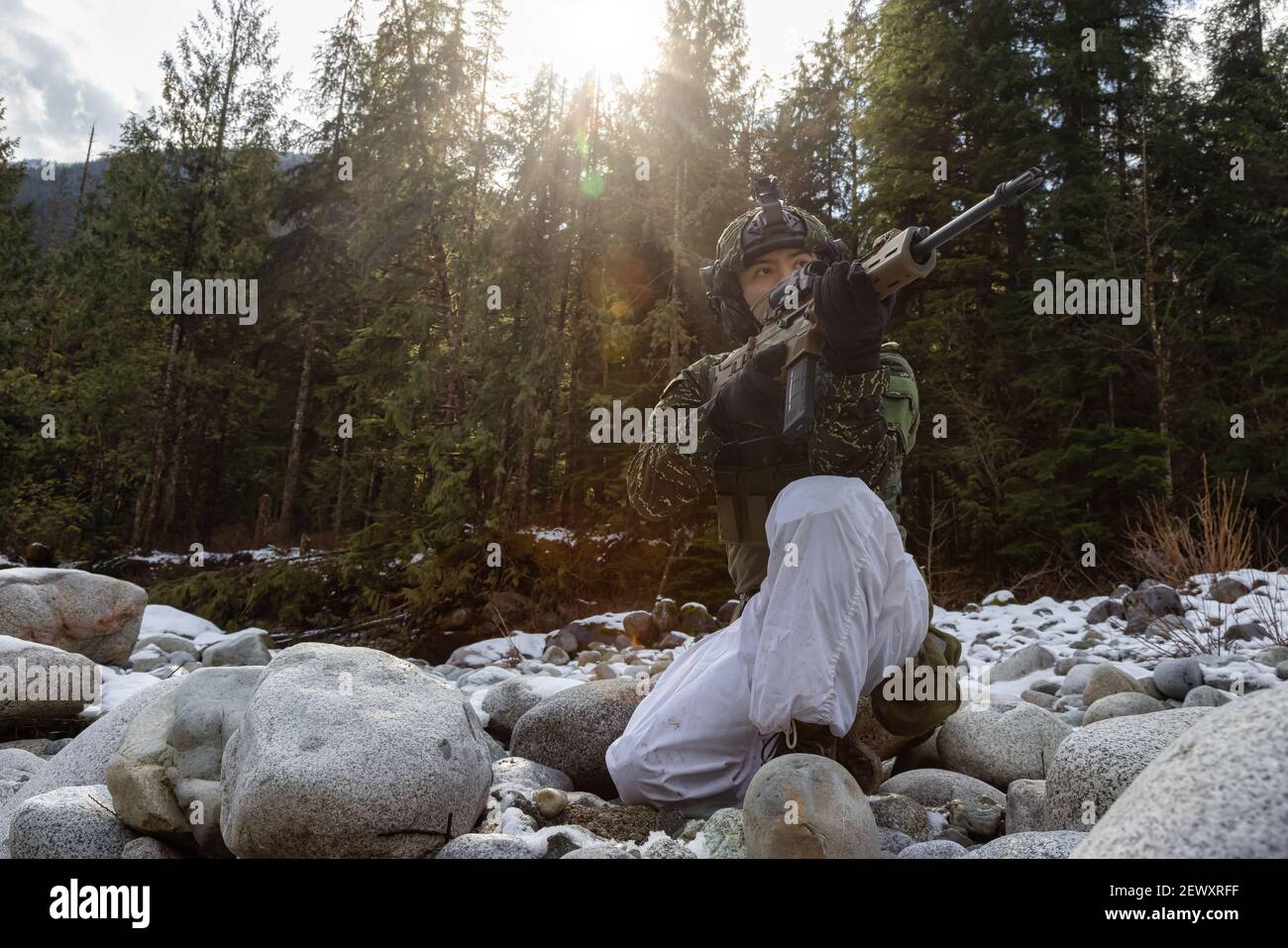 Army Man wearing Tactical Uniform Stock Photo - Alamy