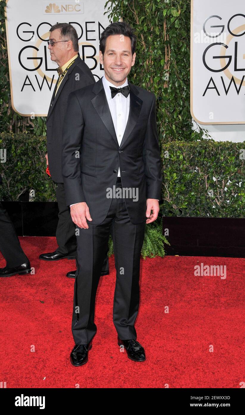 Actor Paul Rudd arrives at the 72nd Annual Golden Globe Awards held at ...