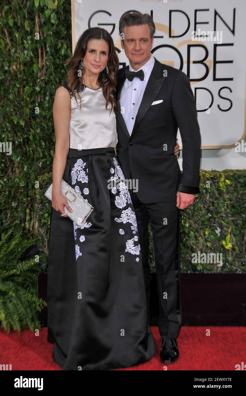 Actor Colin Firth arrives at the 72nd Annual Golden Globe Awards held ...