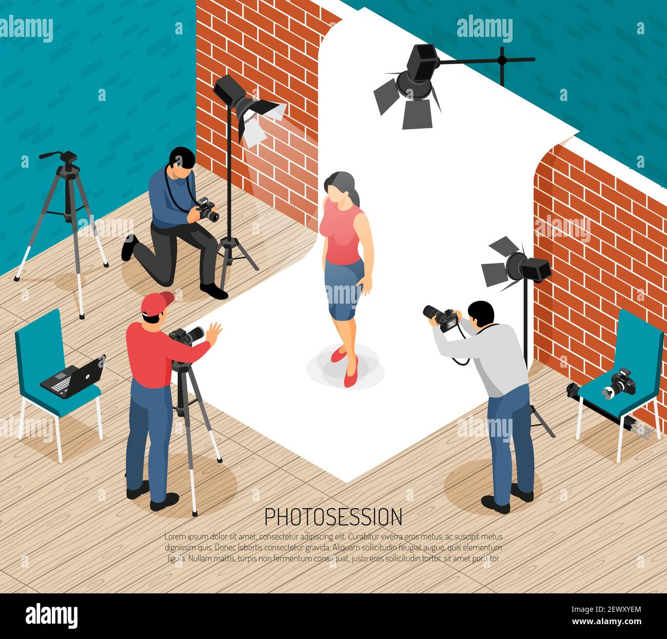 Professional photo art studio interior equipment photographers work ...