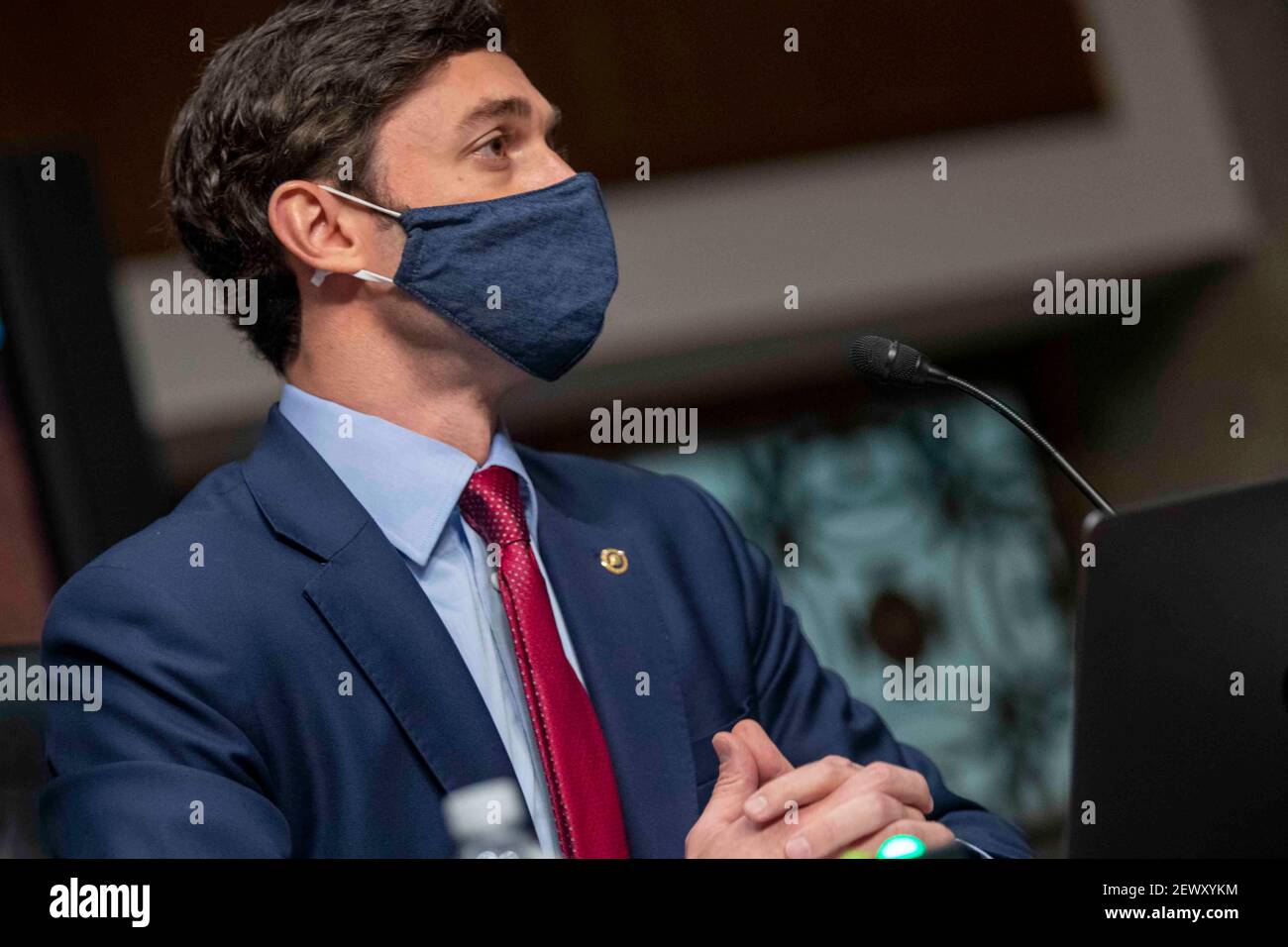 Democratic Senator from Georgia Jon Ossoff participates in the Senate ...