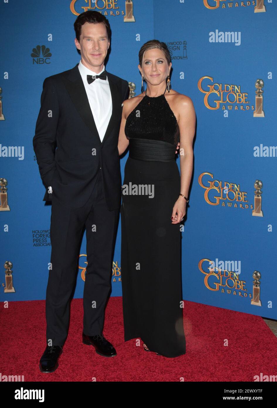 Actors Benedict Cumberbatch and Jennifer Aniston in the Press Room at ...
