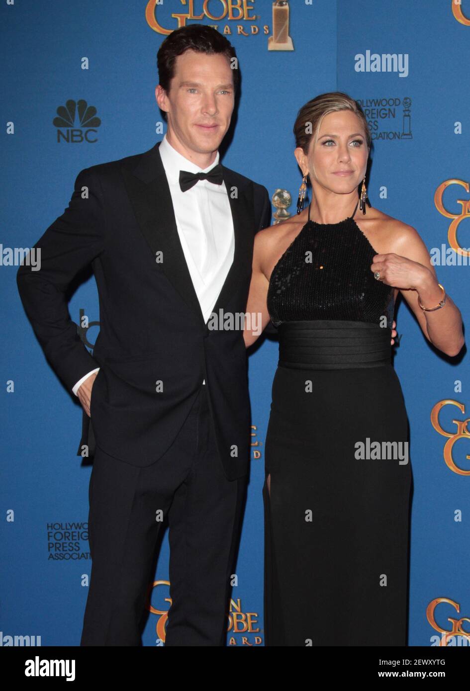 Actors Benedict Cumberbatch and Jennifer Aniston in the Press Room at ...