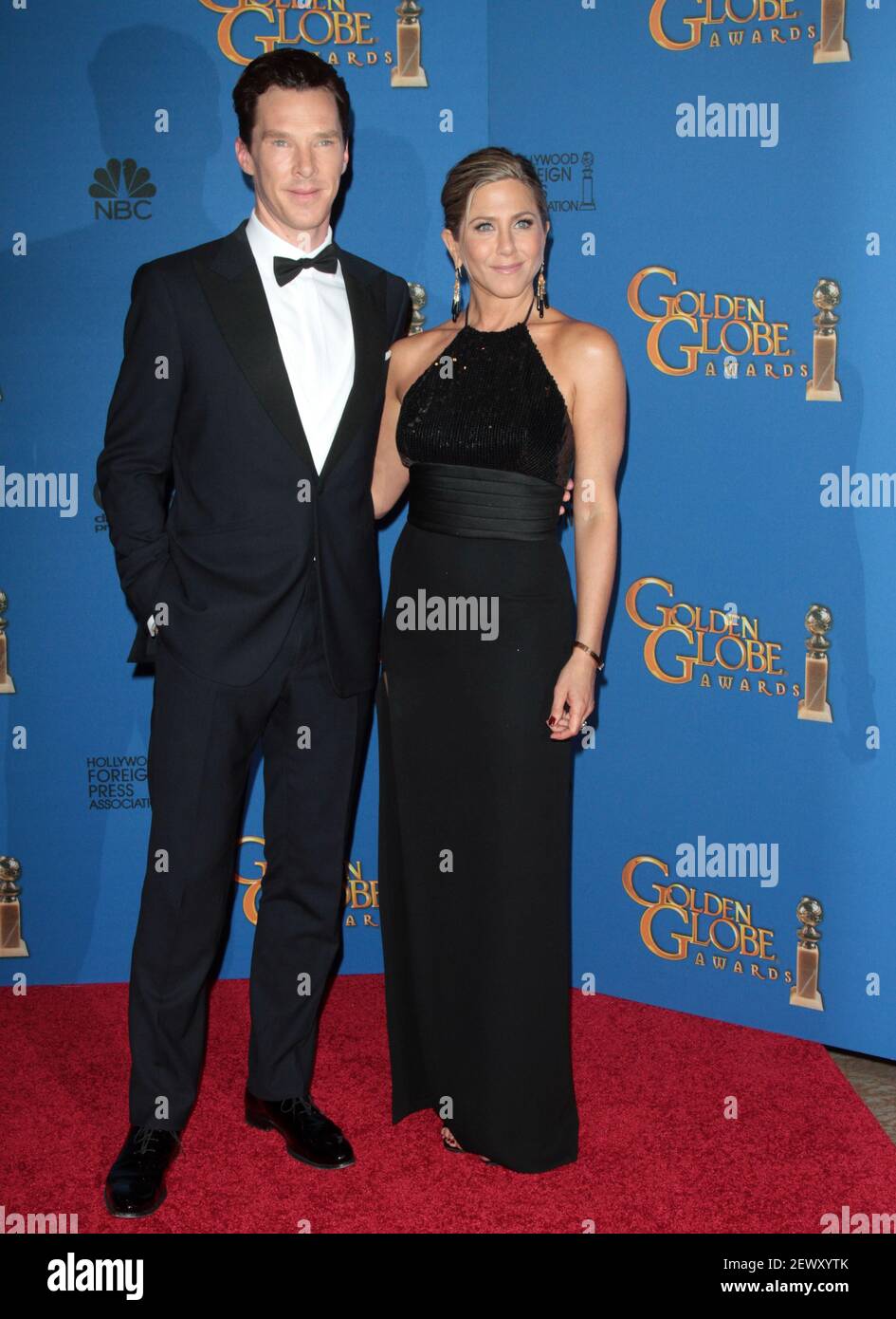 Actors Benedict Cumberbatch and Jennifer Aniston in the Press Room at ...