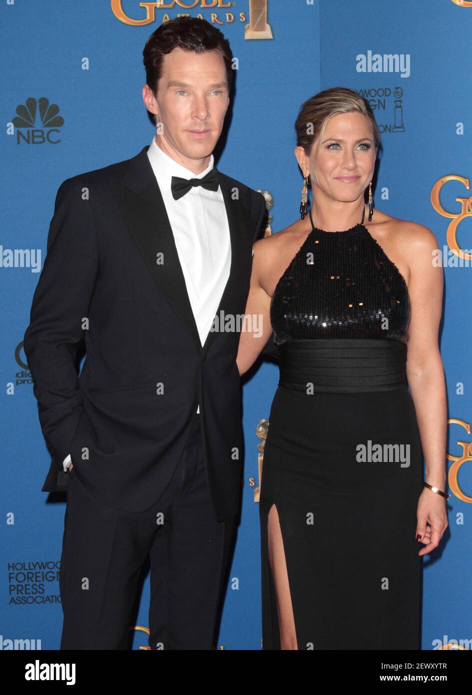 Actors Benedict Cumberbatch and Jennifer Aniston in the Press Room at ...