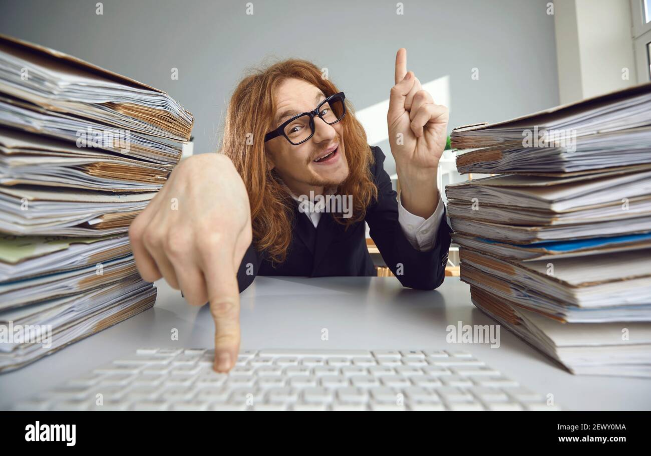 Office paperwork pile funny hi-res stock photography and images - Alamy