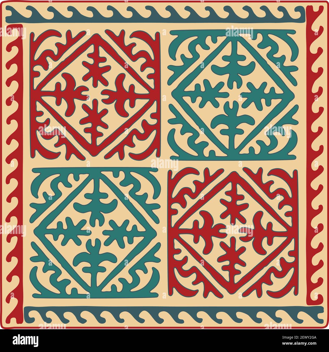 Mongolian pattern yurt Stock Vector Images - Alamy