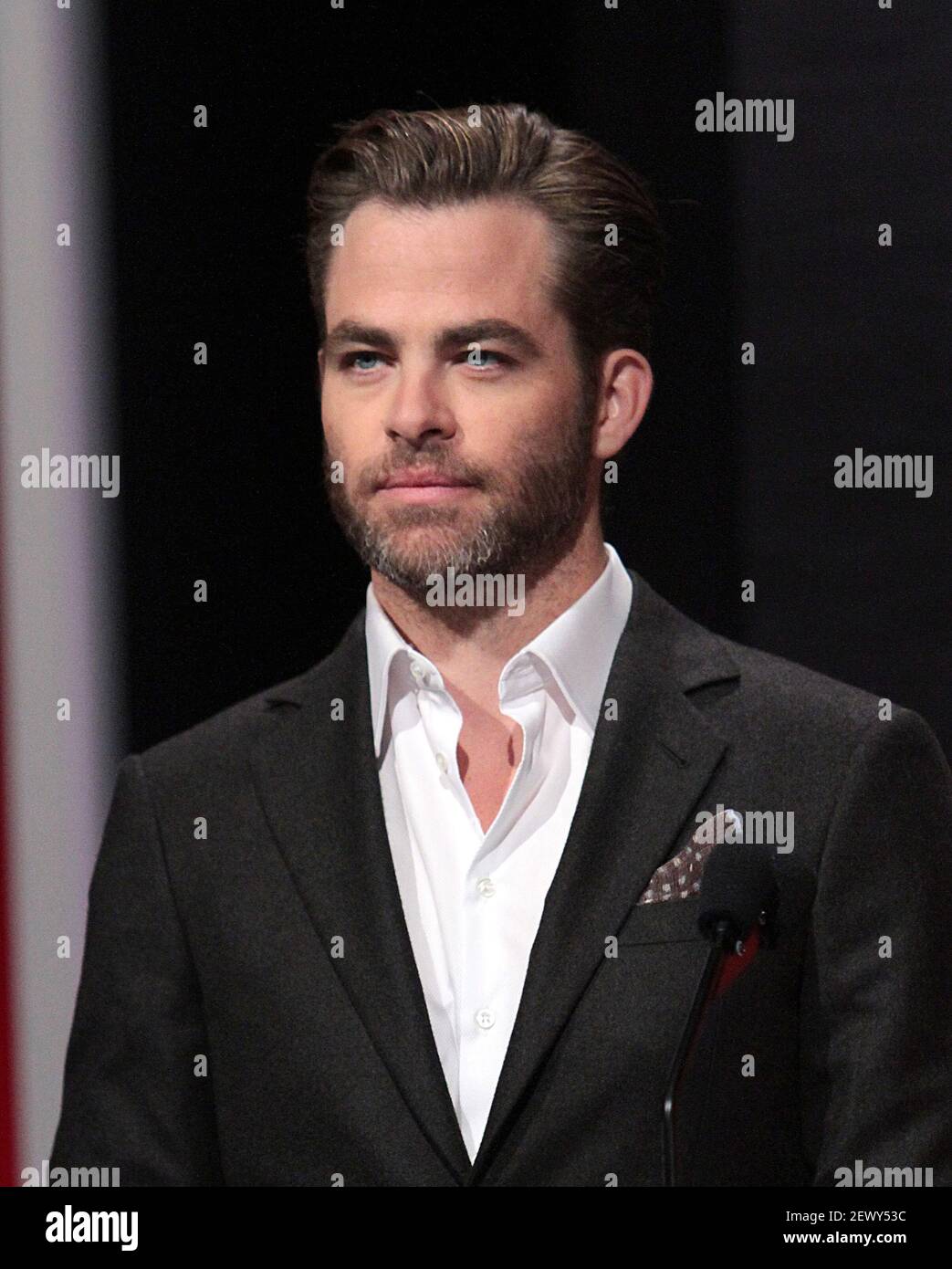 Chris Pine attends The 87th Academy Award Nominations Announcement held ...