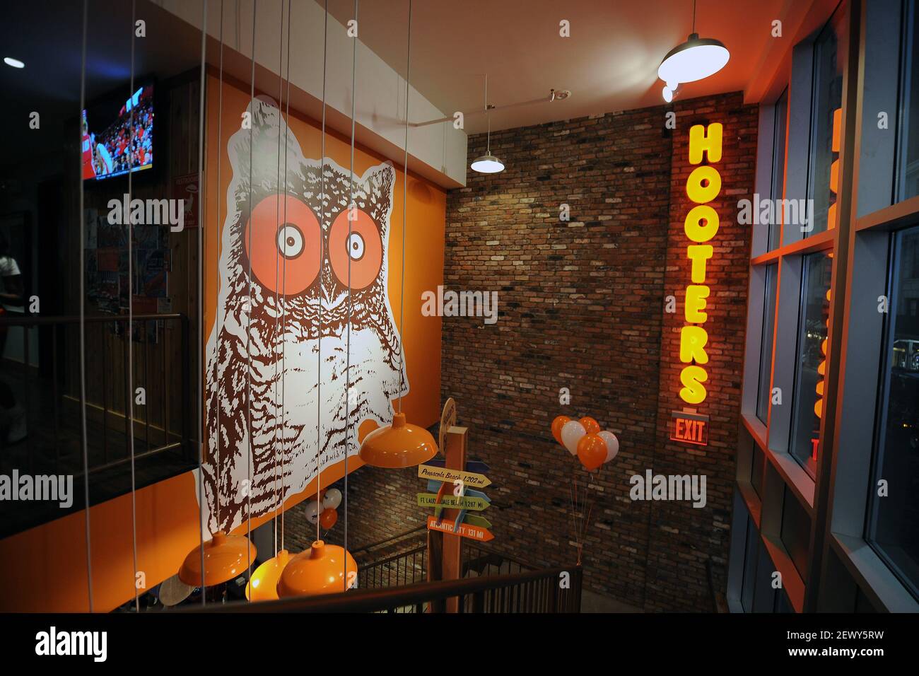 Atmosphere at the Hooters Manhattan VIPress Preview Party, celebrating ...