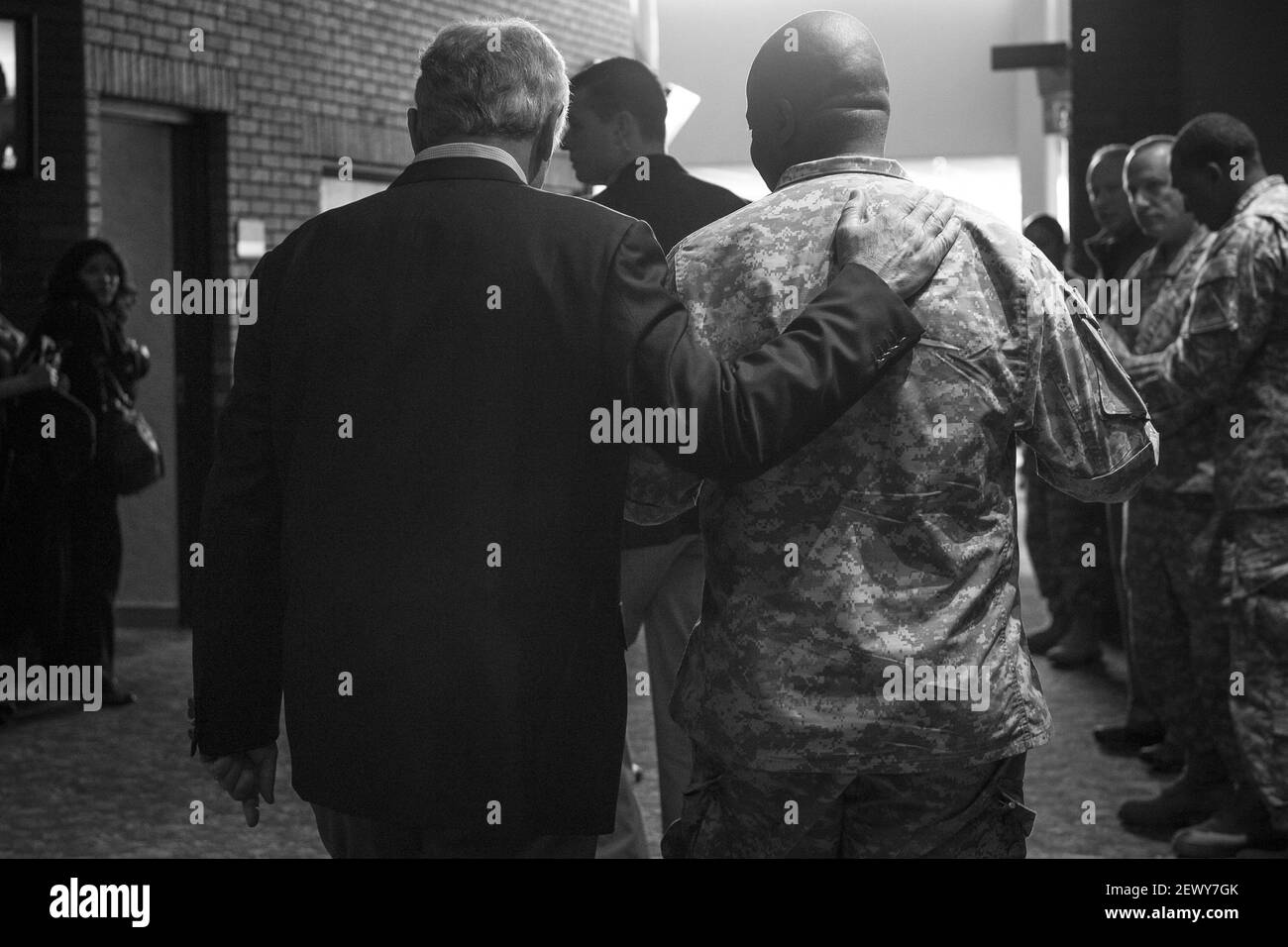 FT. BLISS, Tx. (Jan. 15, 2015)-- Secretary of Defense Chuck Hagel exits ...