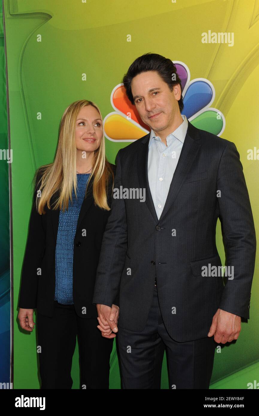 Hope Davis, Scott Cohen arrives to the NBC TCA presentation, held at ...