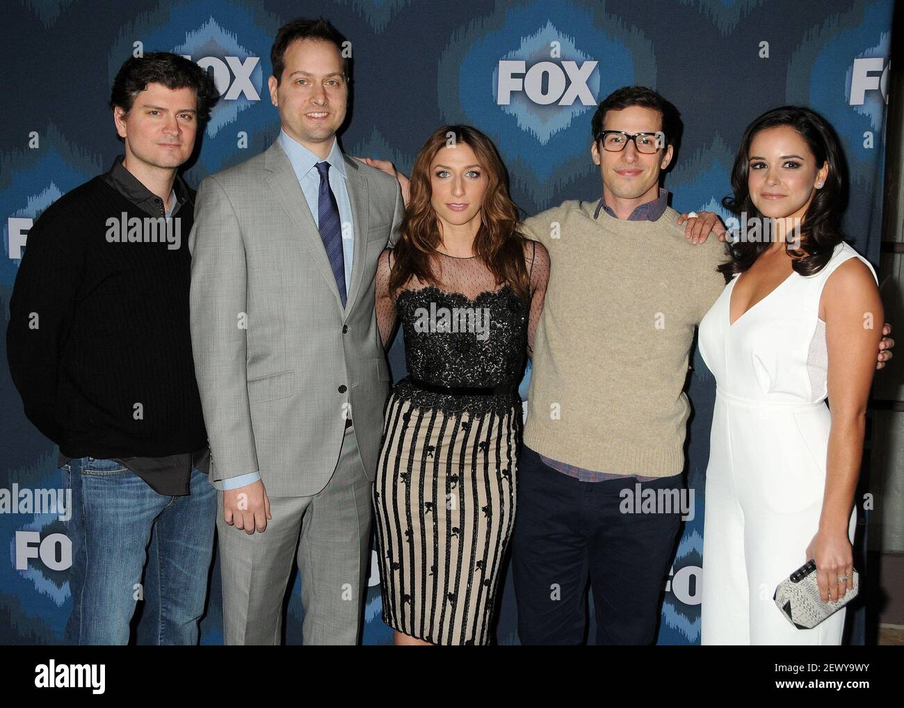 17 January 2015 - Pasadena, California - Mike Schur, Dan Goor, Chelsea ...
