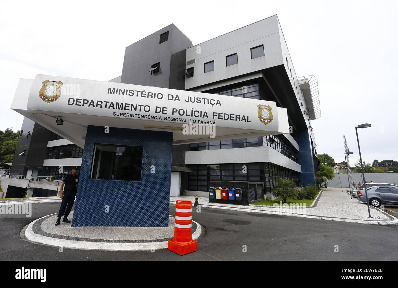 View of Federal Police building in Curitiba, Brazil, on January 14 ...