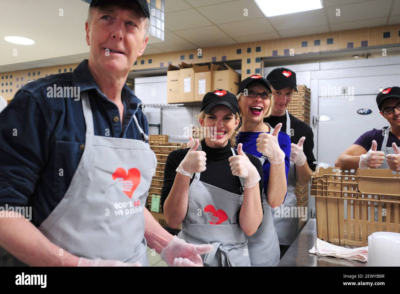(L-R) Byron Jennings, Anna Chlumsky, Julie Halston and Nick Corley ...