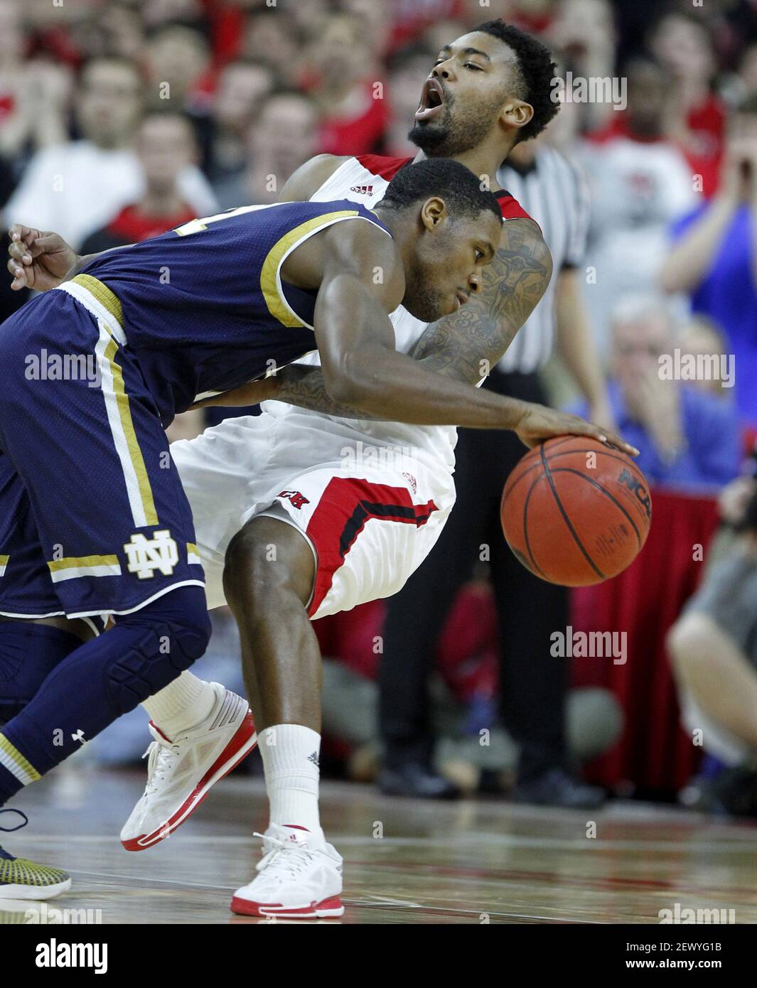 Notre Dame's Demetrius Jackson, left, drives against North Carolina ...