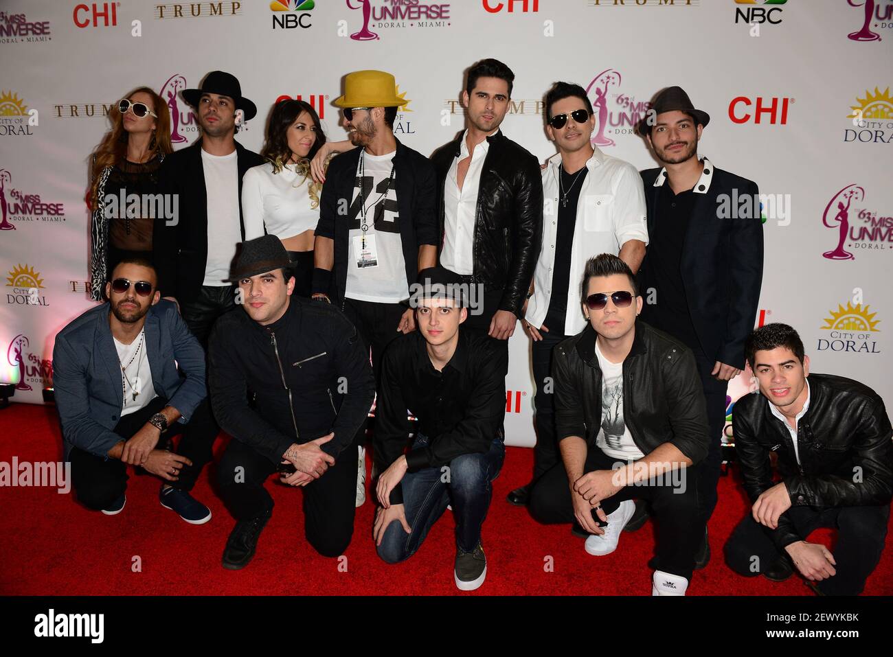 La Linea Band attends The 63rd Annual Miss Universe Pageant Red Carpet ...