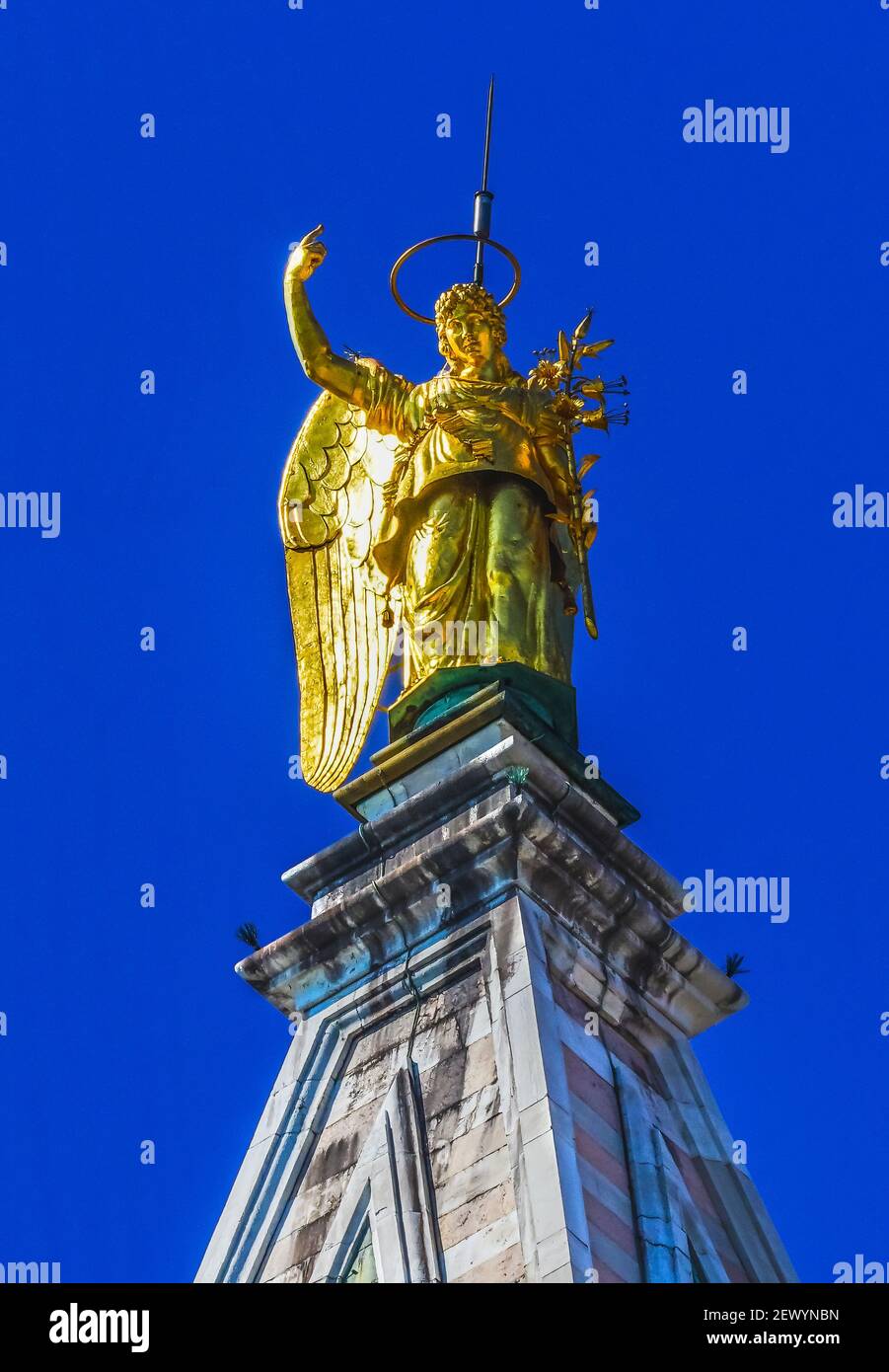 Golden Archangel Gabriel Statue Campanile Bell Tower Piazza San Marco ...