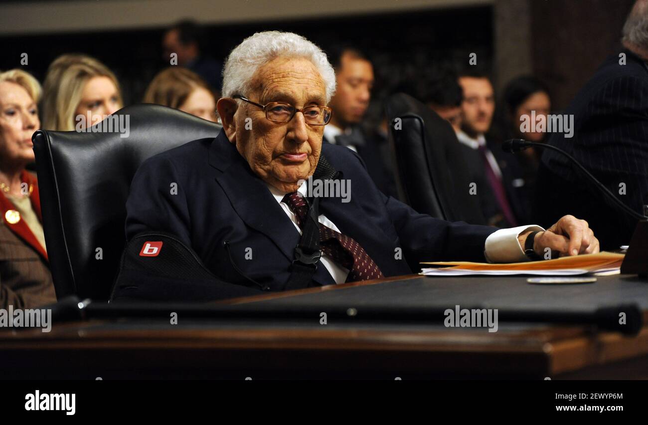 USA former Secretary of State Kissinger attends the Senate Armed ...