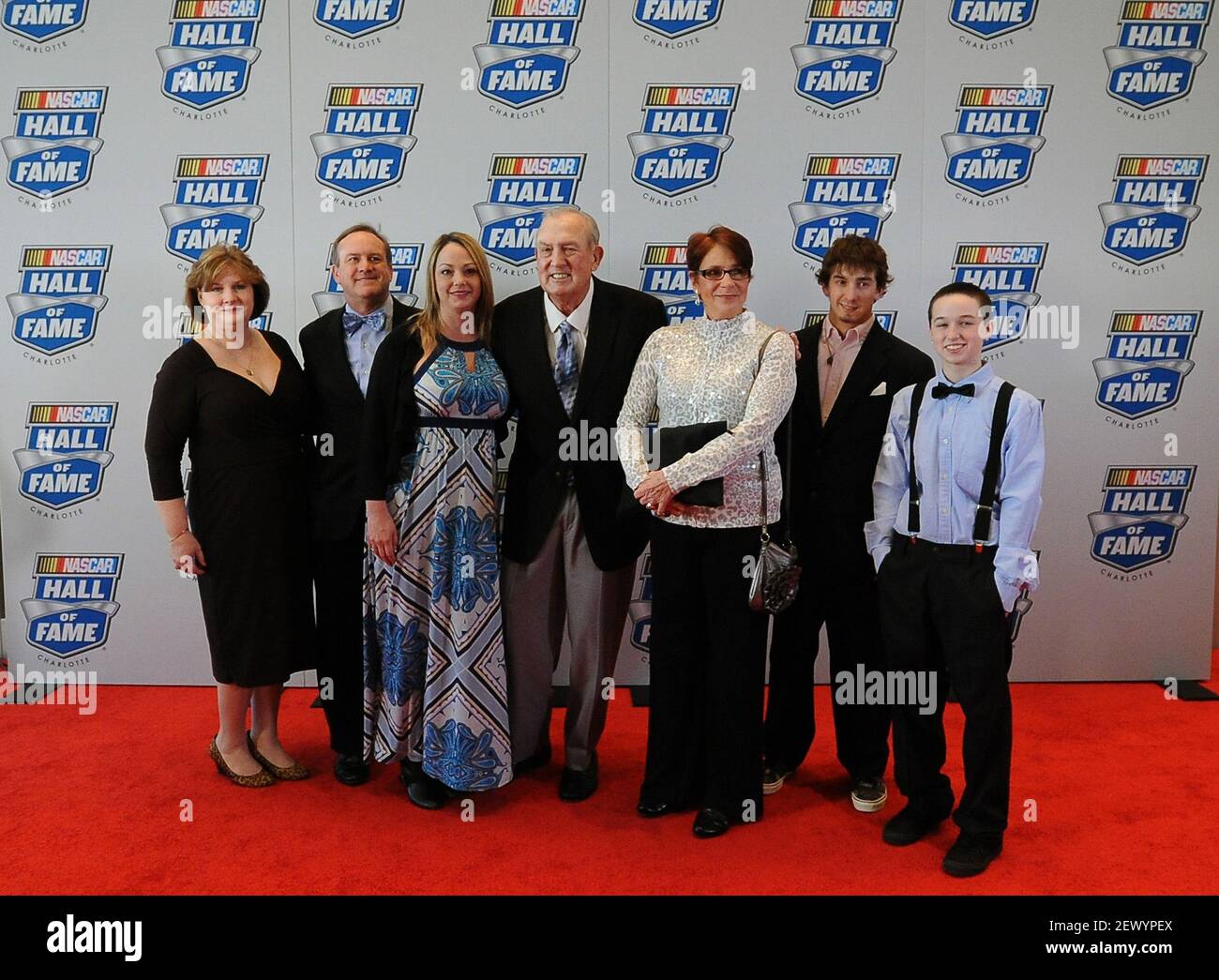Former Charlotte Observer motorsports writer Tom Higgins, middle, with ...