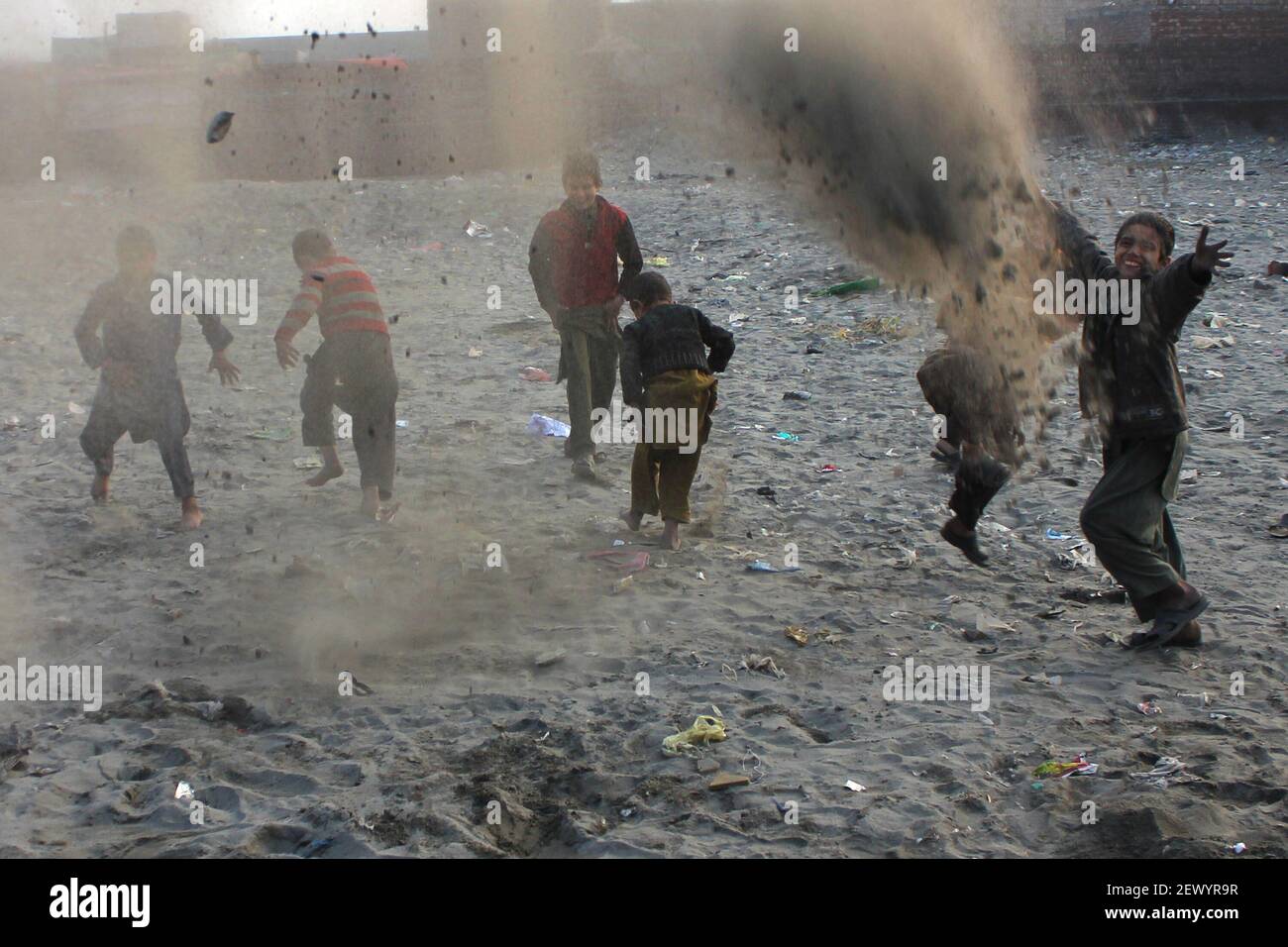 Pakistani poor children takes a part of International Street Childrenâ ...