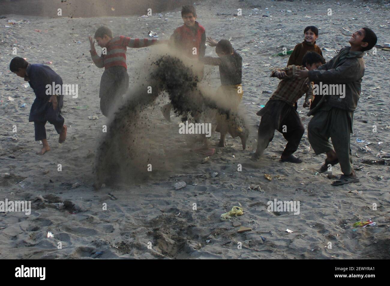 Pakistani poor children takes a part of International Street Childrenâ ...