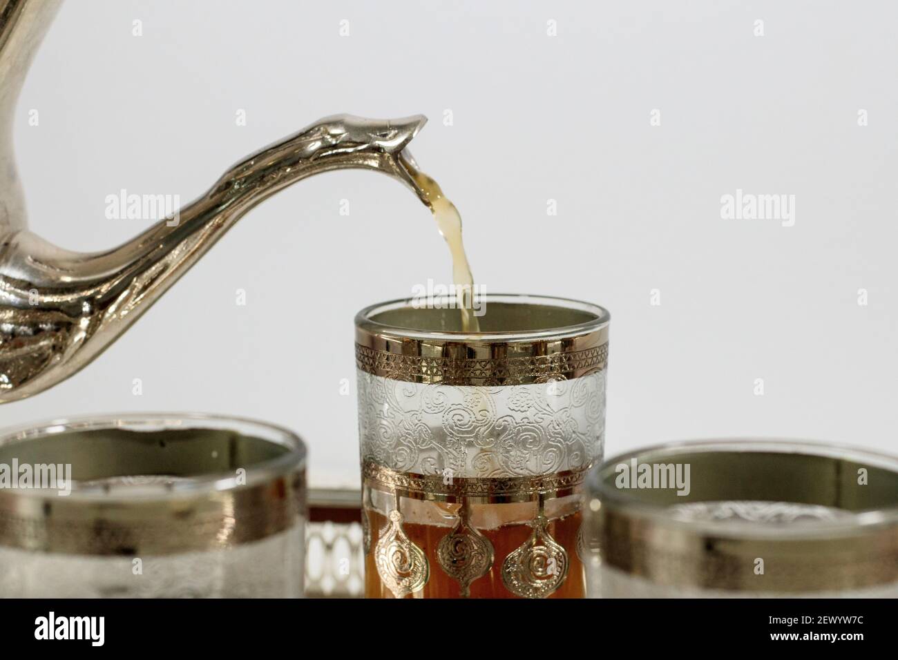 Pouring hot water in glasses hi-res stock photography and images - Alamy