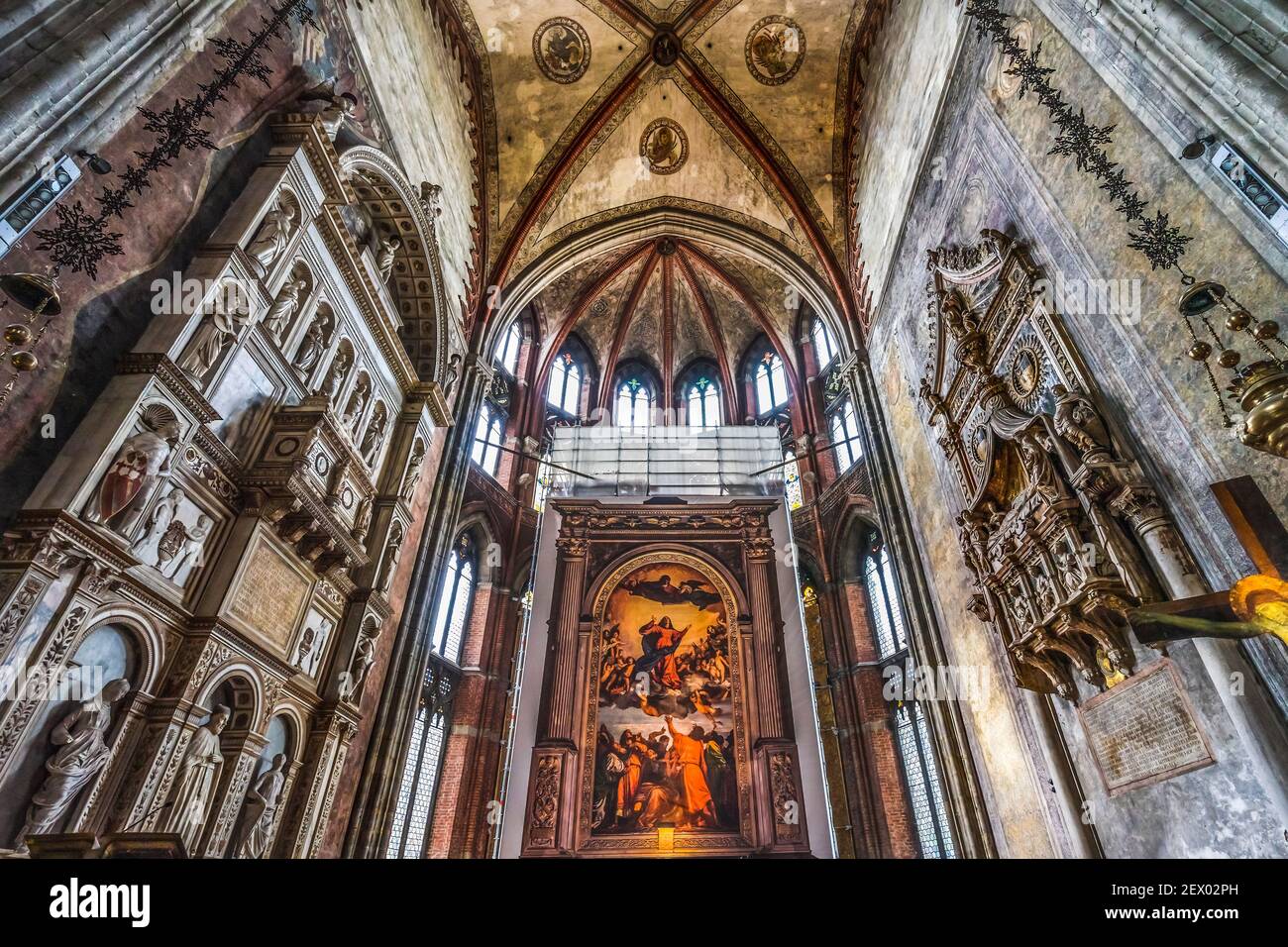 Venice frari titian assumption of the virgin hi-res stock photography ...