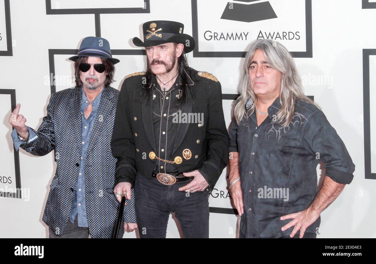 Members of the band Motorhead arrive at the 57th Annual Grammy Awards ...