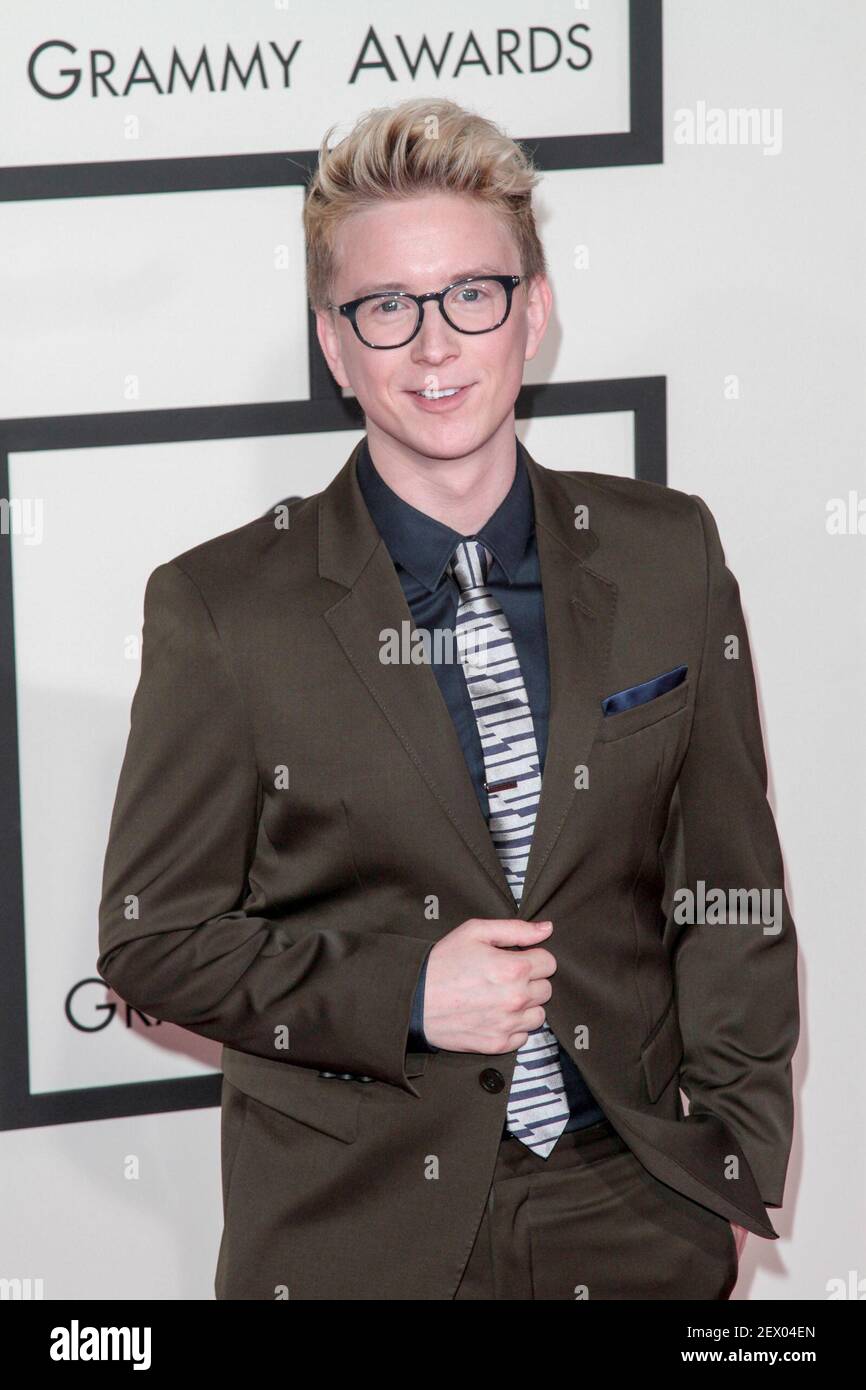 You Tube sensation Tyler Oakley arrives at the 57th Annual Grammy ...