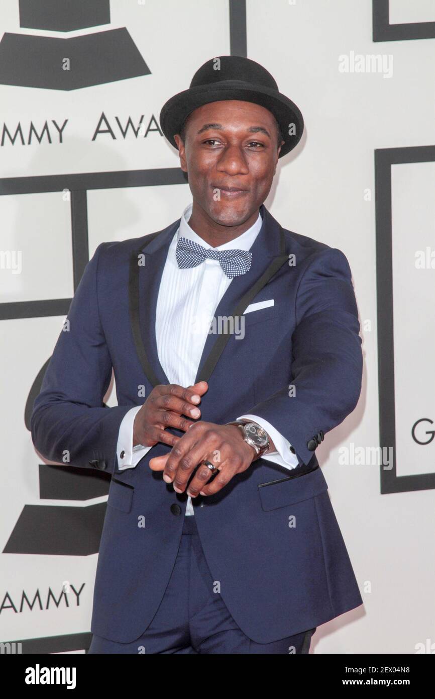 Singer Aloe Blacc arrives at the 57th Annual Grammy Awards held at ...