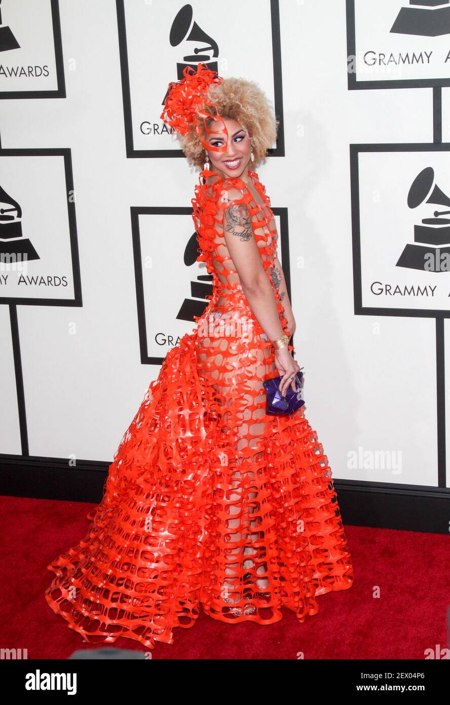Singer Joy Villa arrives at the 57th Annual Grammy Awards held at ...